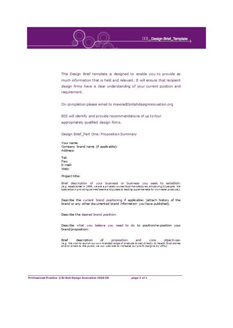 Image result for Design Brief Sample