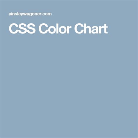 Image result for CSS Color Chart