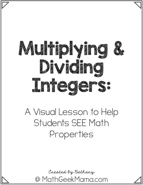 Image result for Lesson 4 Multiply and Divide Positive and Negative Integers Answers Key