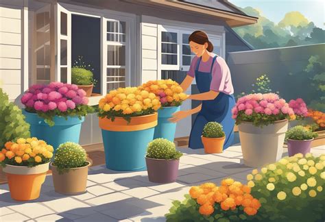 Image result for Planting Mums in Containers