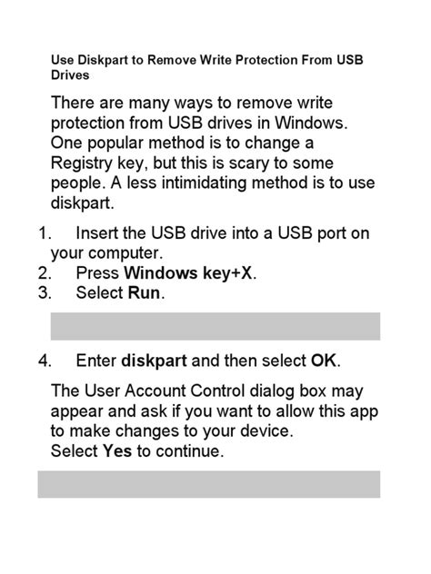 Image result for Diskpart Remove Write Protection USB