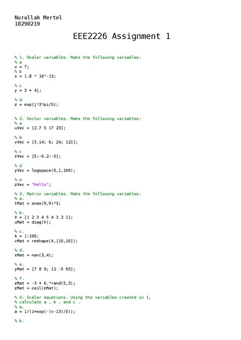 Image result for Introduction to MATLAB Programming Lesson 8 Assignment