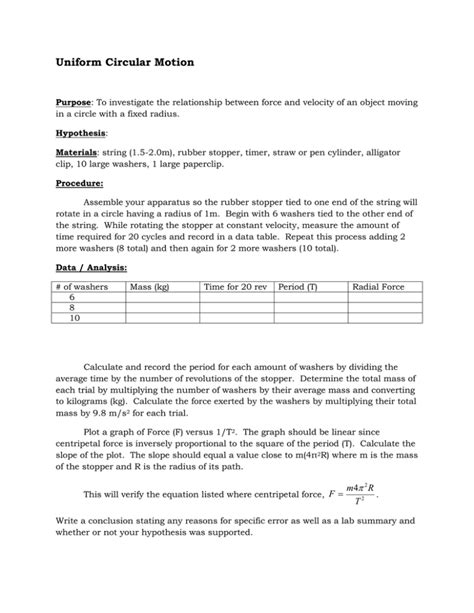 Image result for Uniform Circular Motion Sample Problem