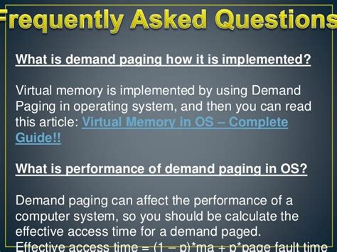 Image result for Demand Paging Example