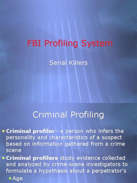 Image result for FBI Method of Profiling
