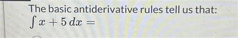 Image result for Basic Antiderivative Rules