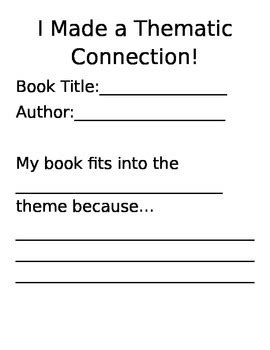 Image result for Thematic Connection Example