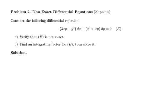 Image result for Not Exact Equations Examples