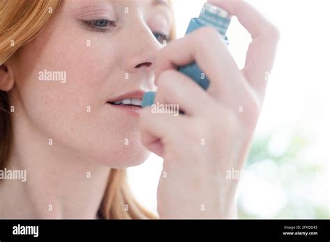 Image result for Woman Using Inhaler
