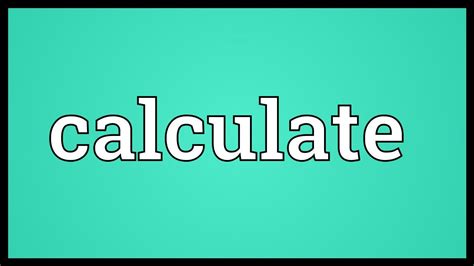 Image result for Calculation Definition