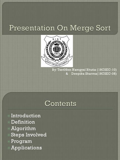 Image result for Merge Sort Lecture