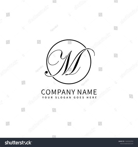 Letter M Script Initial Luxury Logo Stock Vector (Royalty Free ...