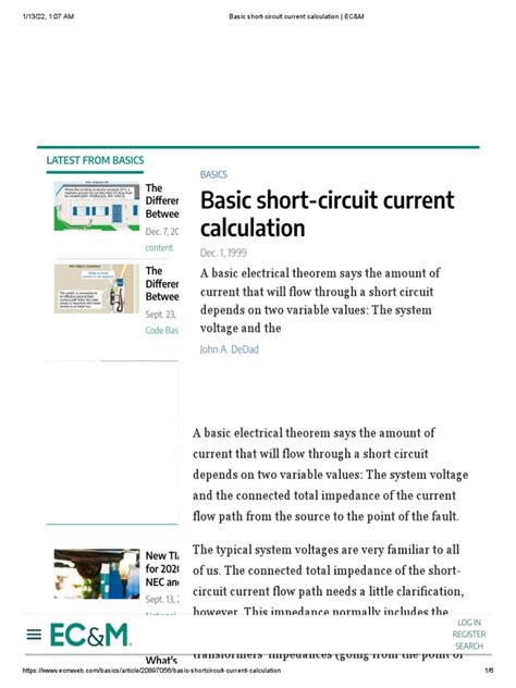 Image result for Short Circuit Current Calculation