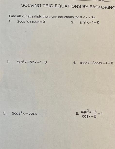 Image result for Solving Trig Equations Using Factoring
