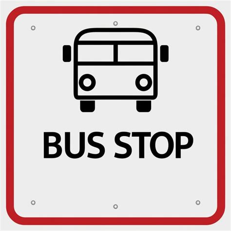 Image result for Bus Stop Sign