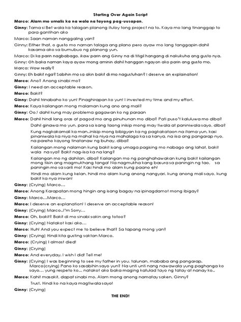 Image result for Starting Over Again Script Fountain Scene