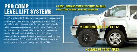 Image result for Pro Comp Lift vs Leveling Kit