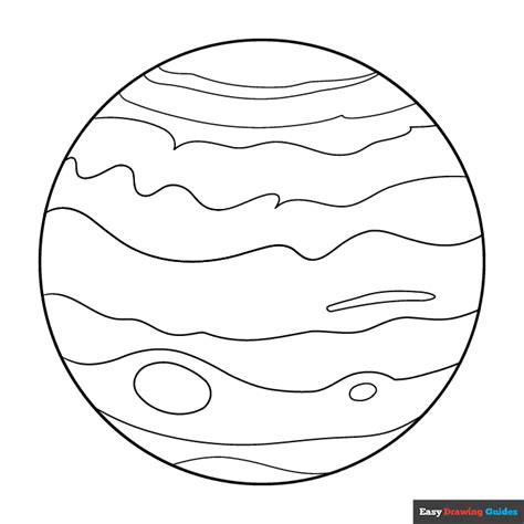Jupiter Coloring Page | Easy Drawing Guides