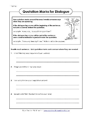 Image result for Quotation Marks Worksheet Free