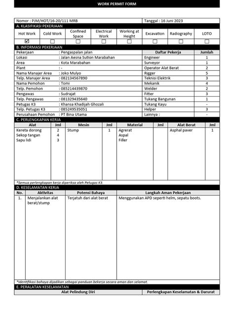 Image result for Work Permit Request Form