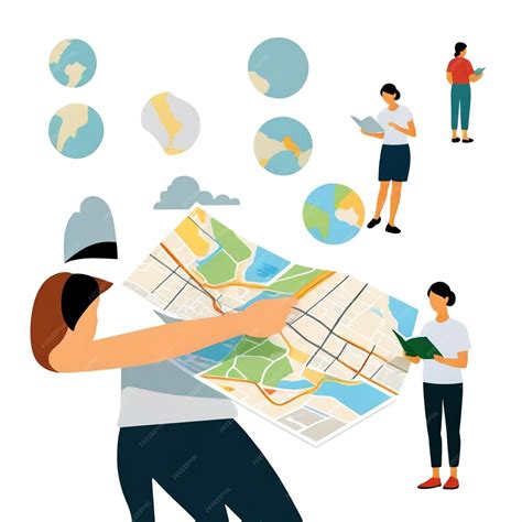 Image result for Person Using a Map Vector