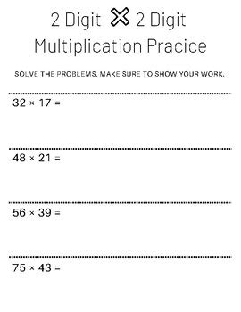 Image result for Step by Step 2 Digit Multiplication