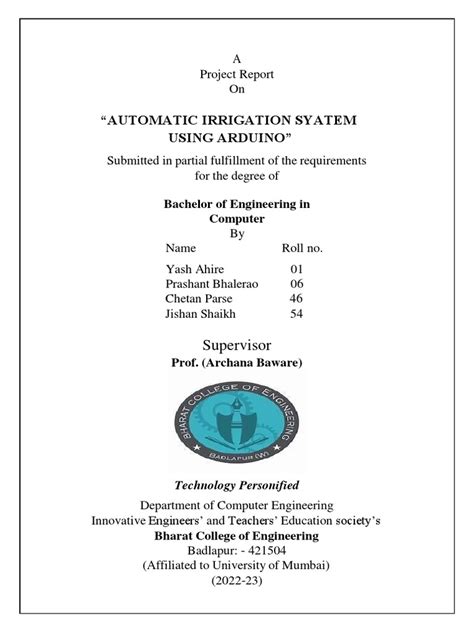 Automatic Irrigation System | PDF