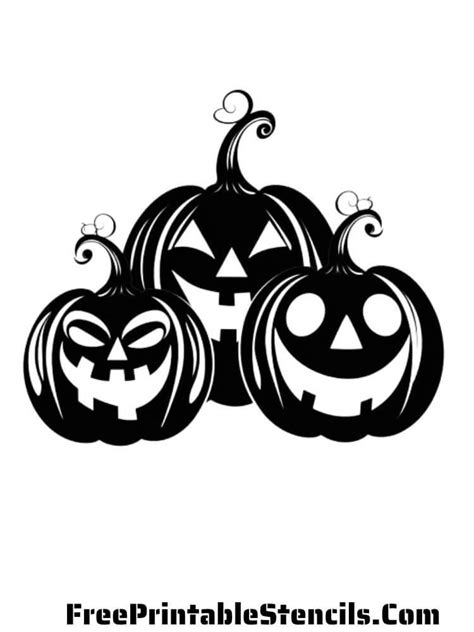Free Printable Pumpkin Stencils and Silhouettes - Free Printable Stencils