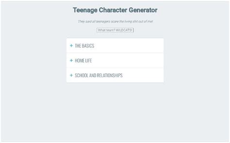 Image result for Random Teenager Generator