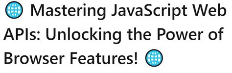 Image result for List of Web APIs in JavaScript