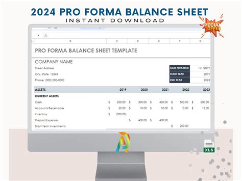 Image result for Pro Forma Balance Sheet Example
