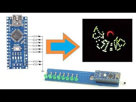 Image result for Propeller LED Pendulum Clock Using Arduino Nano