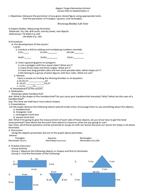 Image result for 4th Grade Math Lesson Plans Geometry