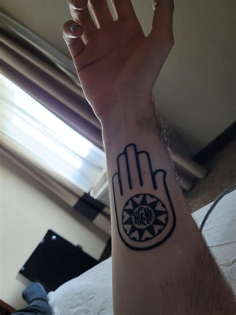 Ahimsa Symbol Tattoo