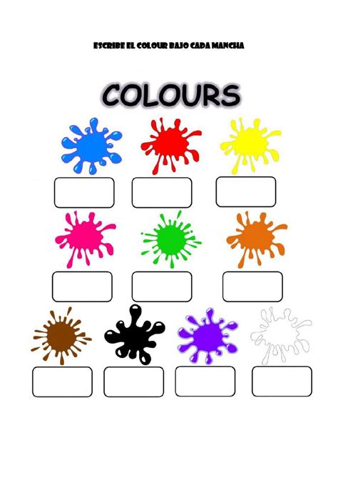Image result for Colours Worksheet