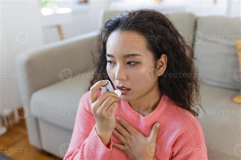 Image result for Woman Using Inhaler