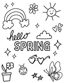 Image result for Hello Spring Coloring Pages Printable