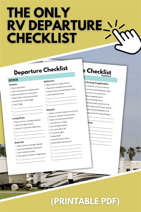Image result for RV Checklist