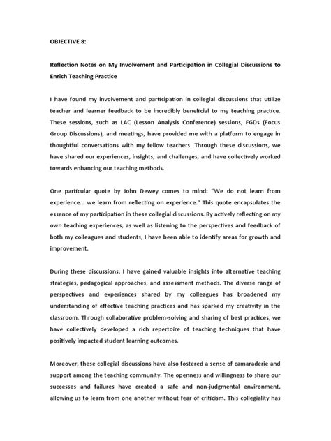 Image result for Example of Reflection Notes