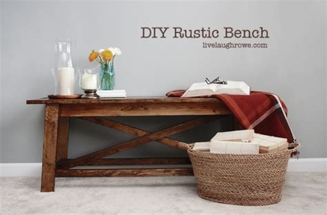 DIY Rustic Wood Bench - Live Laugh Rowe