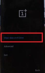 Image result for One Plus Wipe Cache Partition