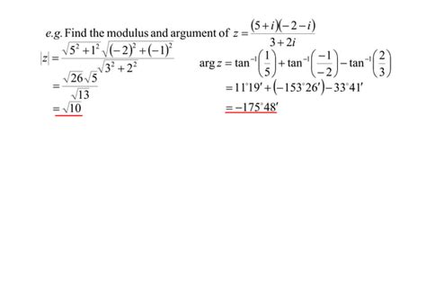 Image result for Complex Numbers Mod Arg Form