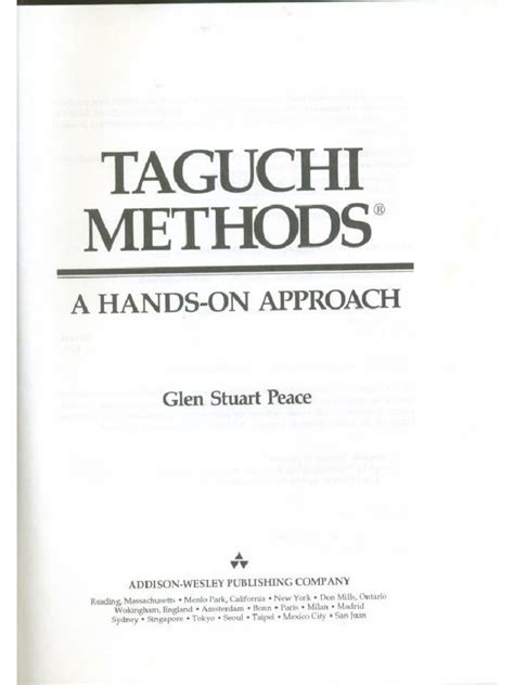 Image result for Taguchi Methods Lecture Notes