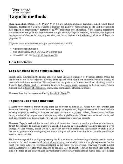 Image result for Taguchi Methods Tutorial
