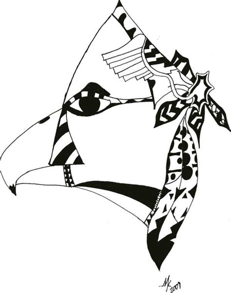 Image result for Native Hawk Drawing