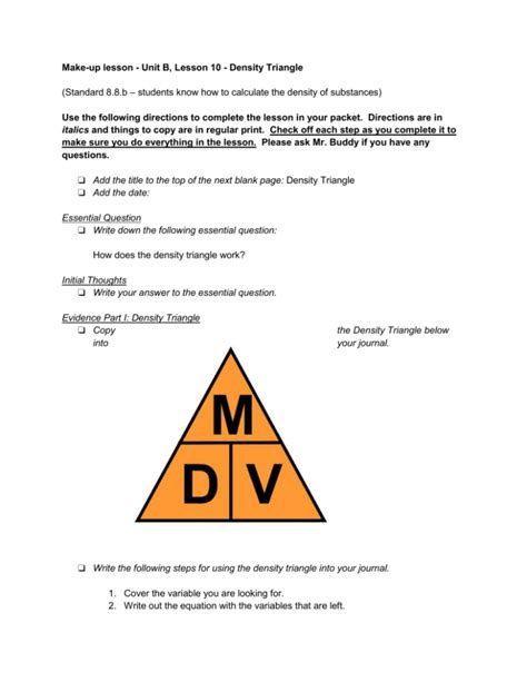 Image result for Density Triangle