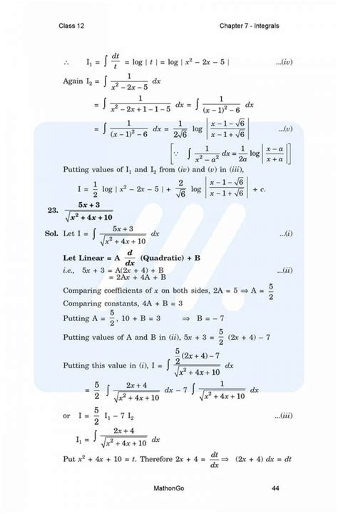 Image result for Class 12 Maths Chapter 7 All Formulas One Page