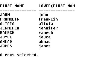 Image result for Lower Function in SQL Oracle