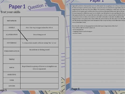 Image result for English Language Paper 1 Notes