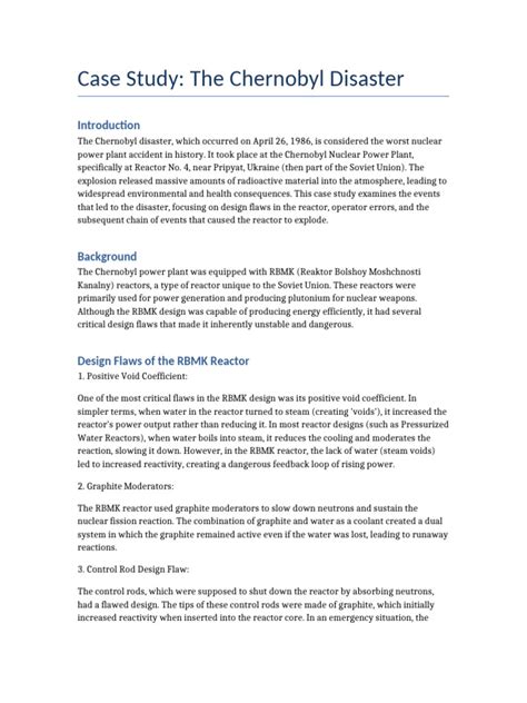 Image result for Chernobyl Disaster Case Study